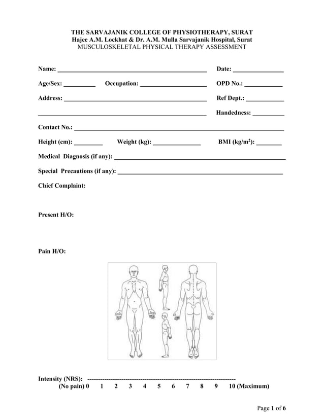 Musculoskeletalassessment 120917032425-phpapp02 | PDF