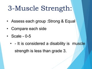 Musculoskeletal assessment | PPTX