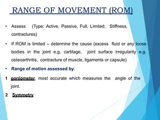 Musculoskeletal assessment | PPTX