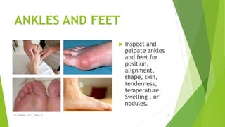 MUSCULOSKELETAL ASSESSMENT - Health Assessment | PPTX