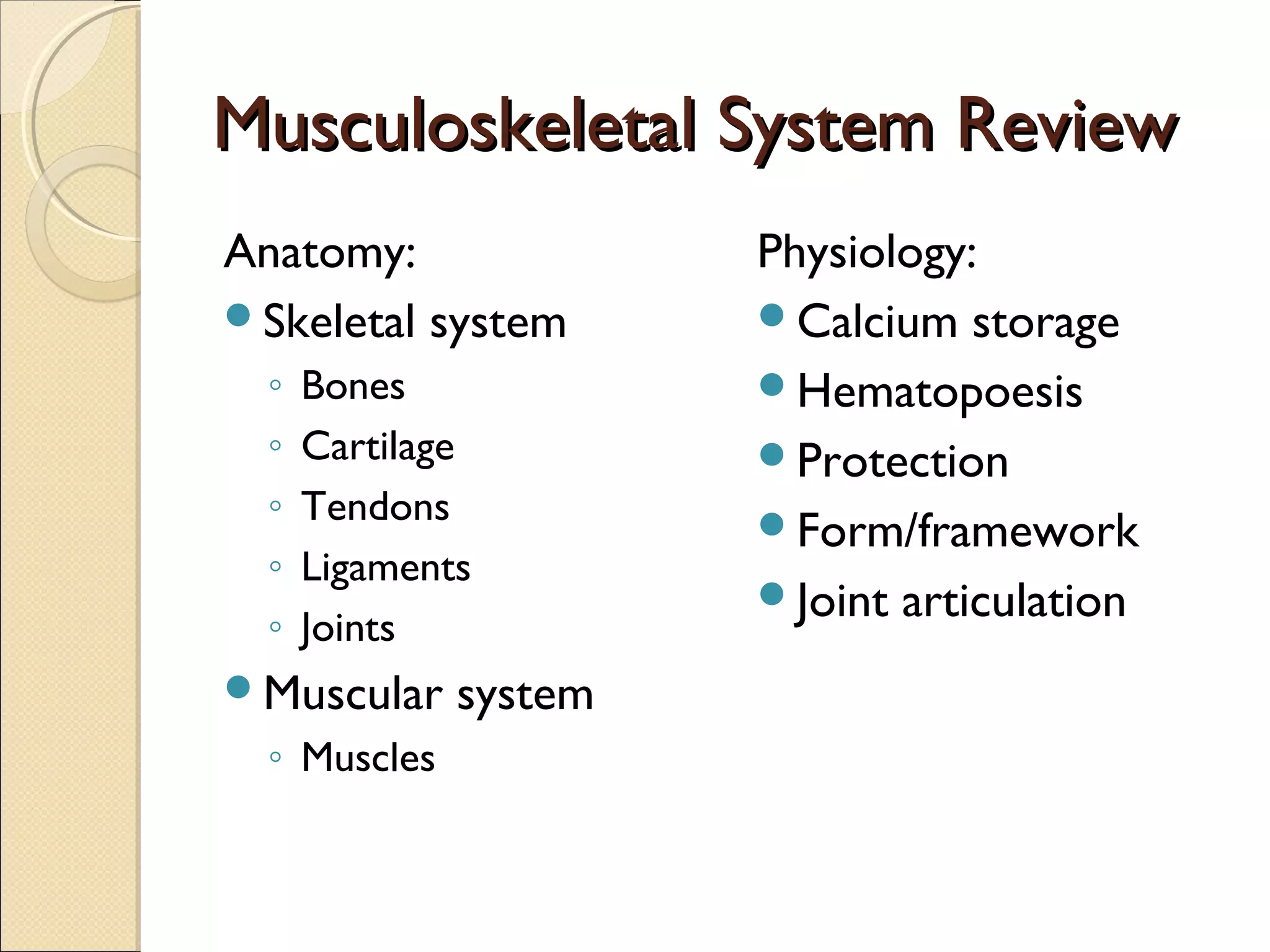 Musculoskeletal assessment | PPT