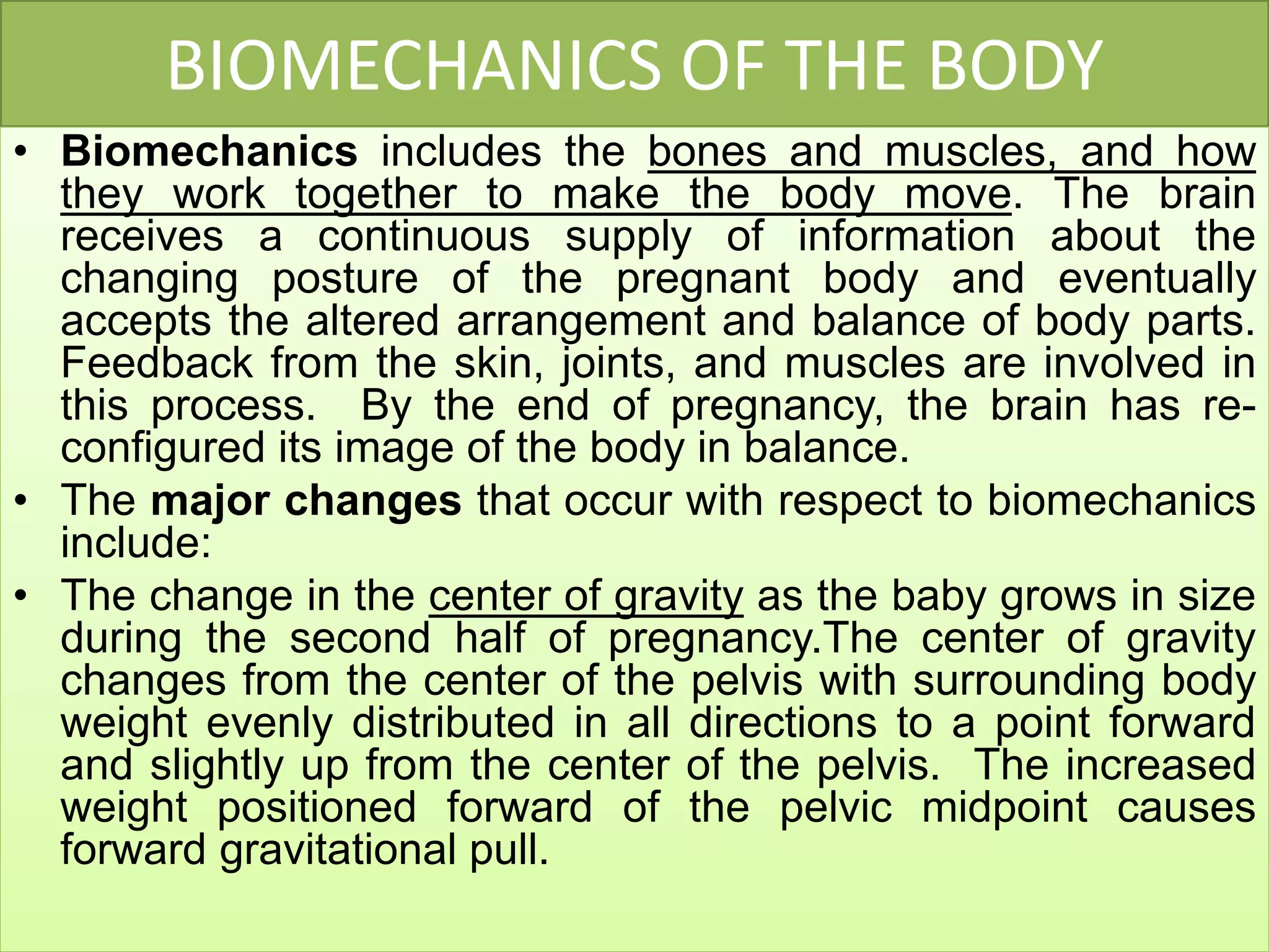 Musculoskeletal changes in pregnancy | PPTX