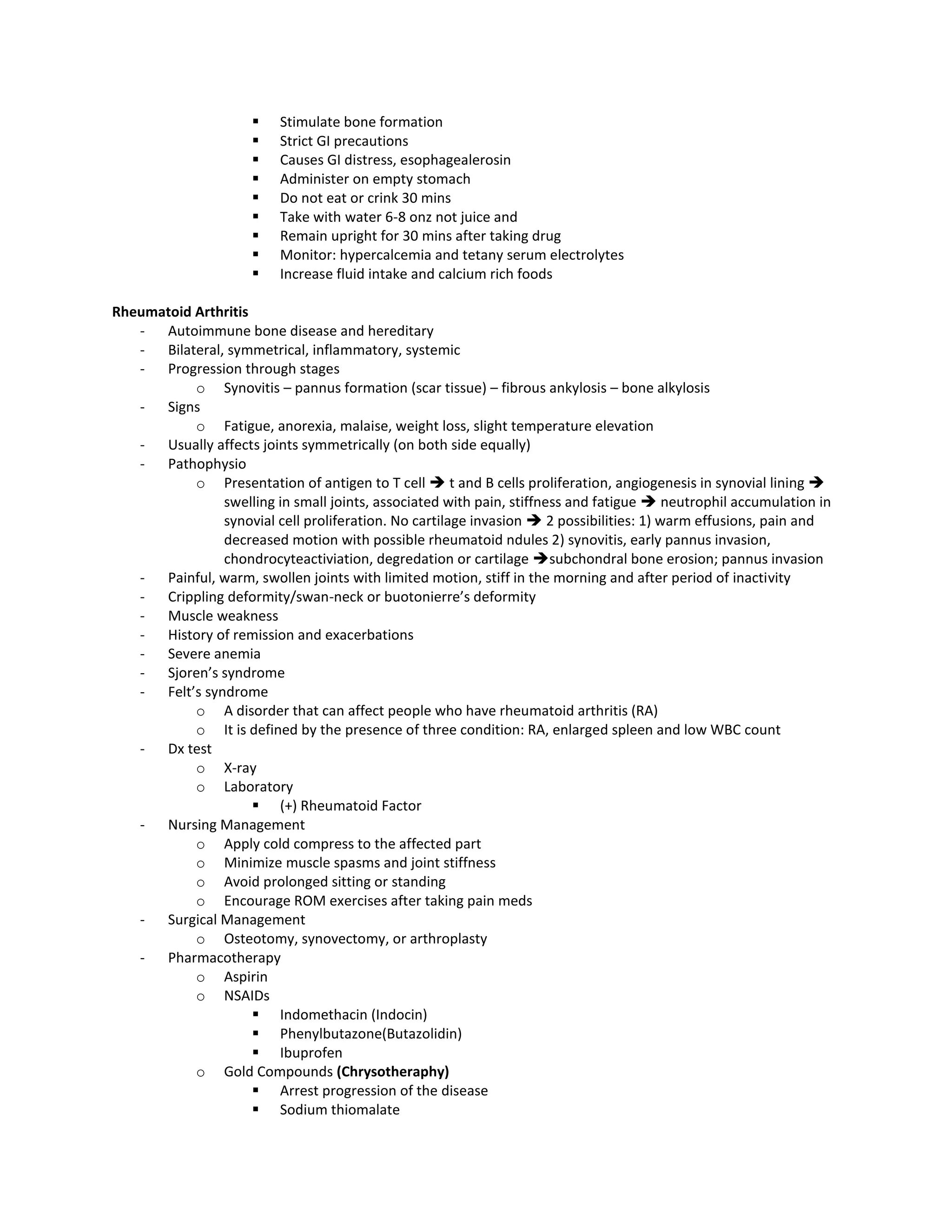Musculoskeletal disorders notes | DOCX