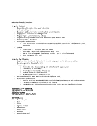 Musculoskeletal disorders notes | DOCX