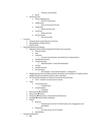 Musculoskeletal disorders notes | DOCX