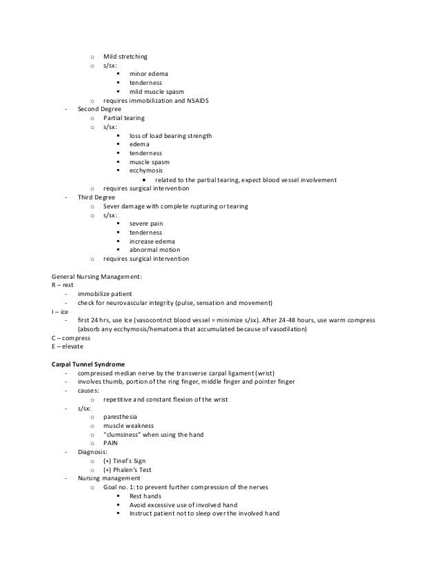 Musculoskeletal disorders notes