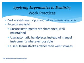 Musculoskeletal disorders and ergonomics in dentistry | PPT