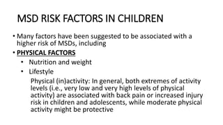Musculoskeletal disorders in child labour.pptx | Physical Therapy ...