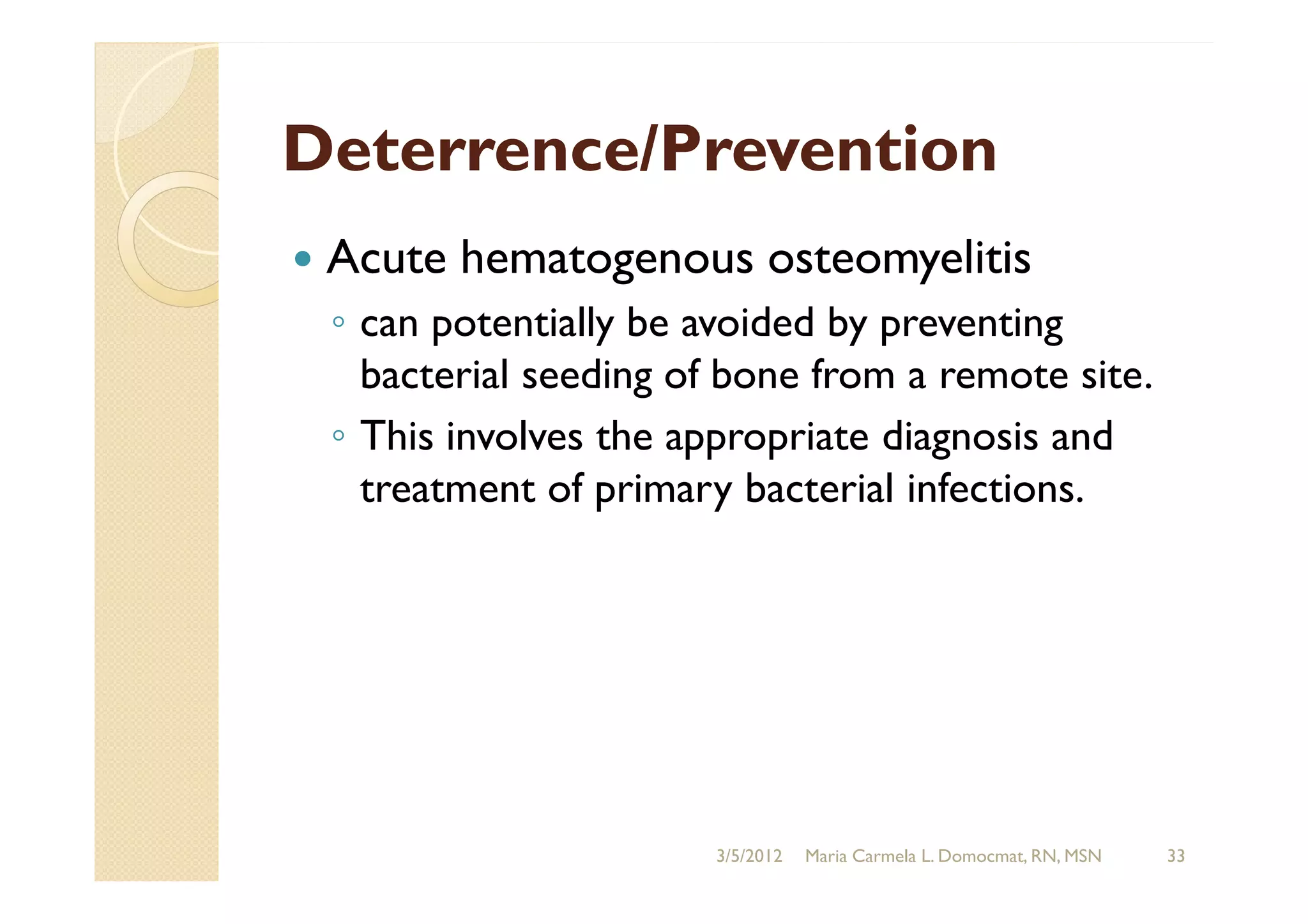 Bone and joint infections: Osteomyelitis, Septic Arthritis | PDF