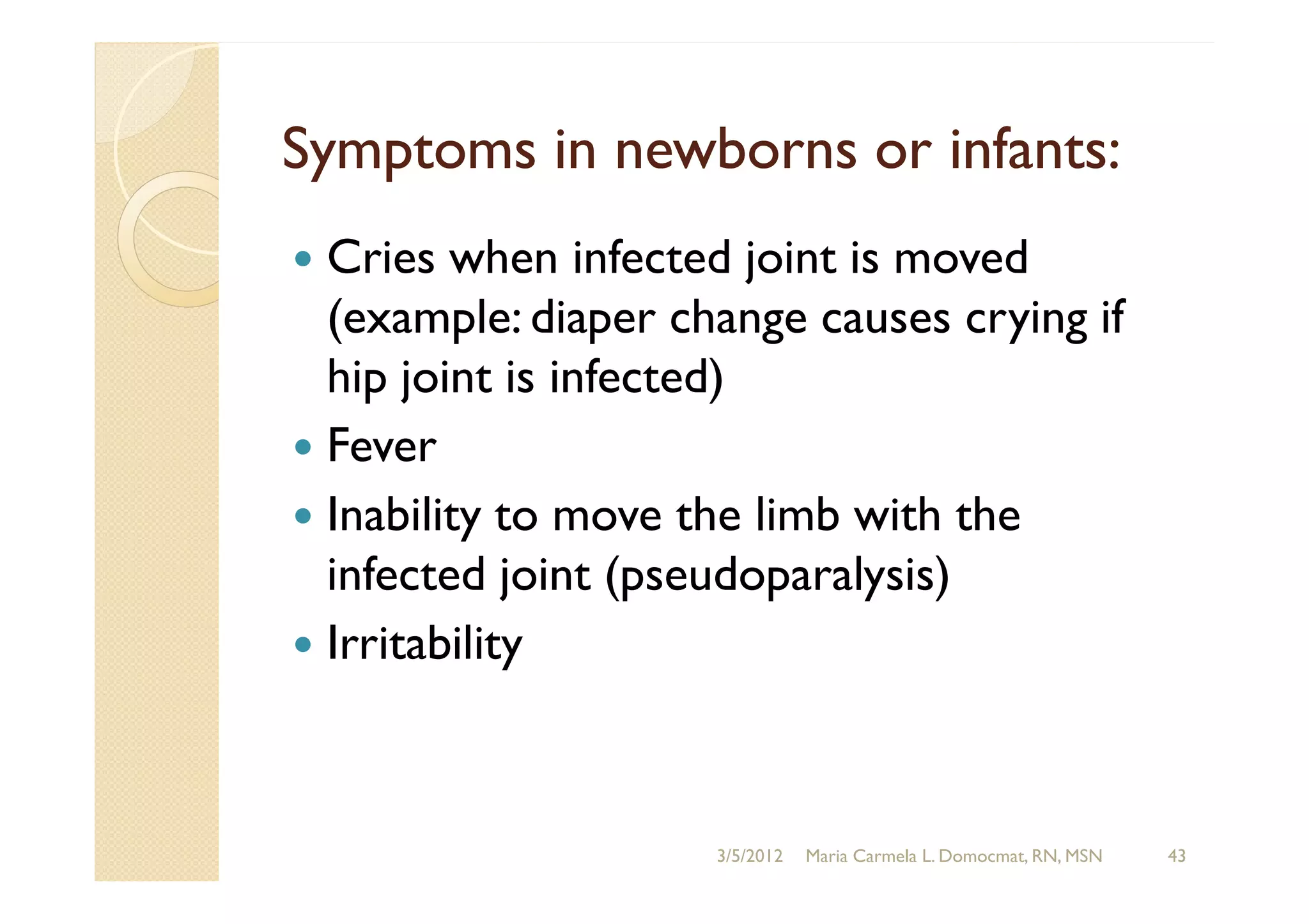 Bone and joint infections: Osteomyelitis, Septic Arthritis | PDF
