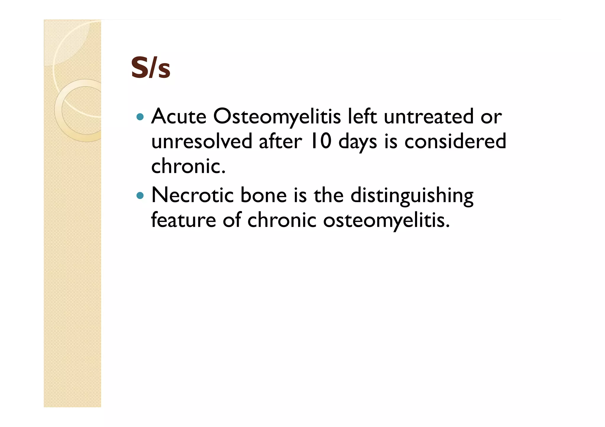 Bone and joint infections: Osteomyelitis, Septic Arthritis | PDF