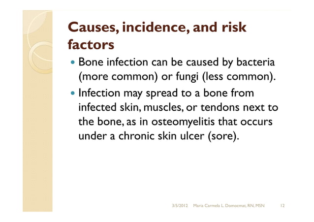 Bone and joint infections: Osteomyelitis, Septic Arthritis | PDF | Bone ...