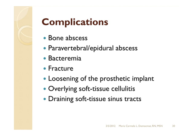 Bone and joint infections: Osteomyelitis, Septic Arthritis | PDF | Bone ...