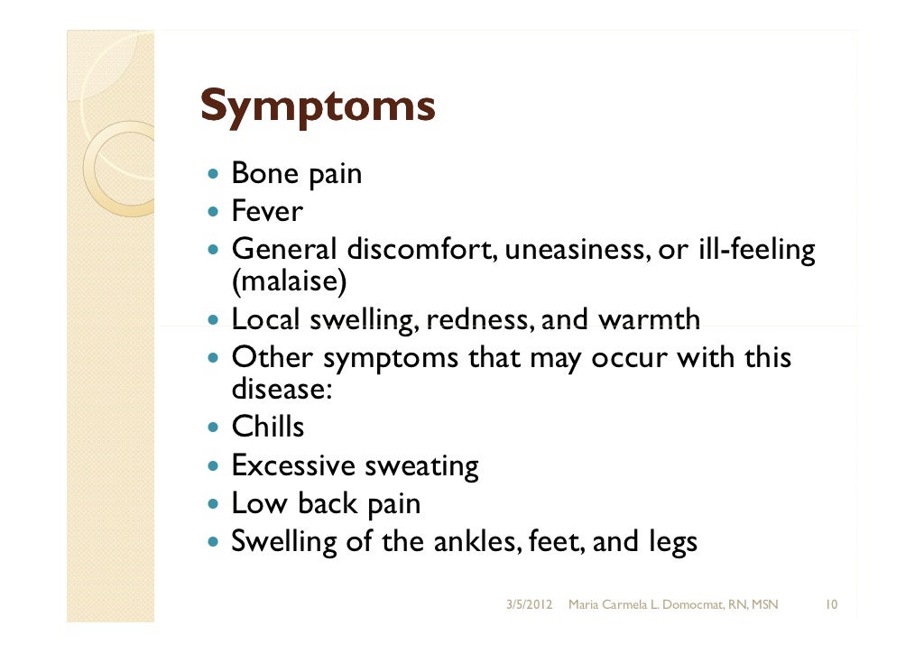 Bone and joint infections: Osteomyelitis, Septic Arthritis