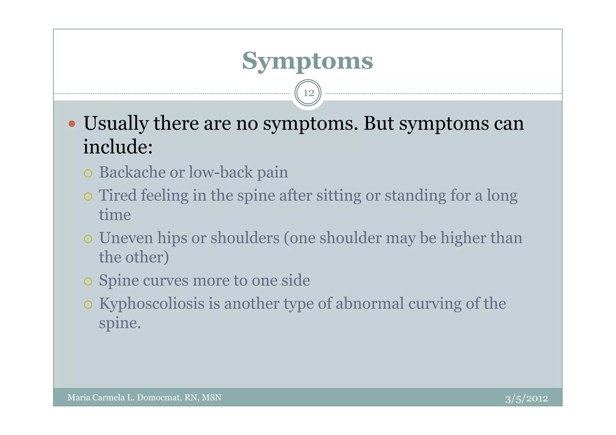 Spinal Column Deformities | PDF