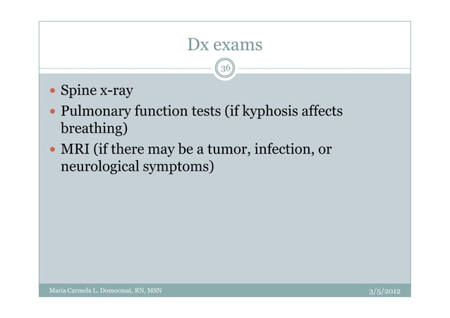 Spinal Column Deformities | PDF
