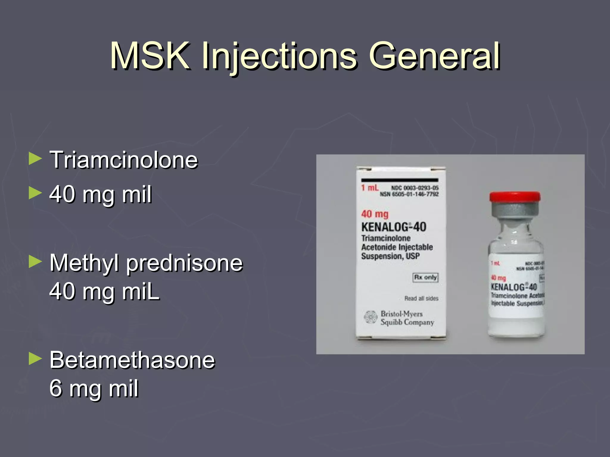 Musculoskeletal injections | PPT