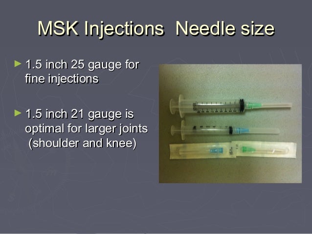 Musculoskeletal injections