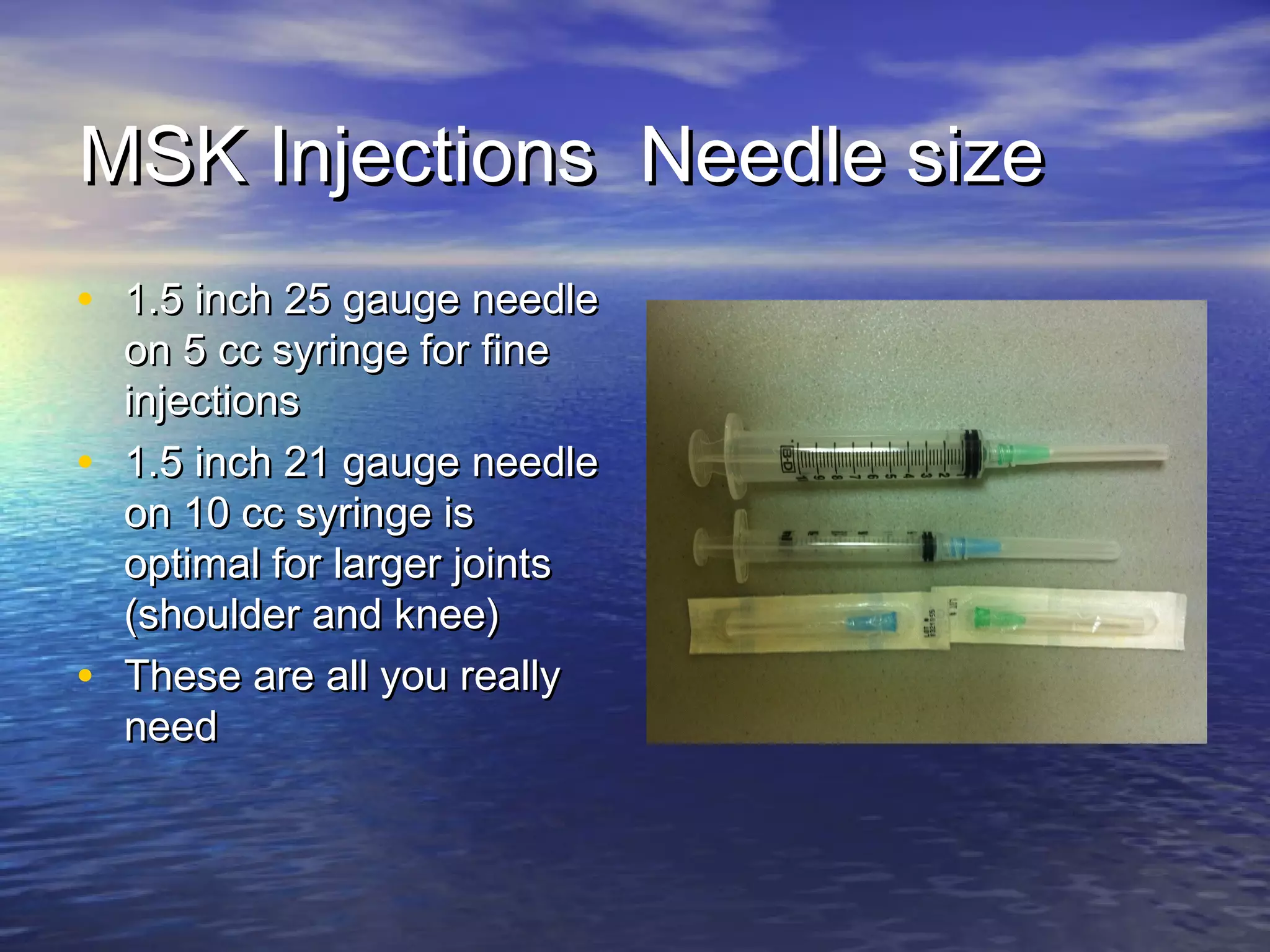 Musculoskeletal injections | PPT