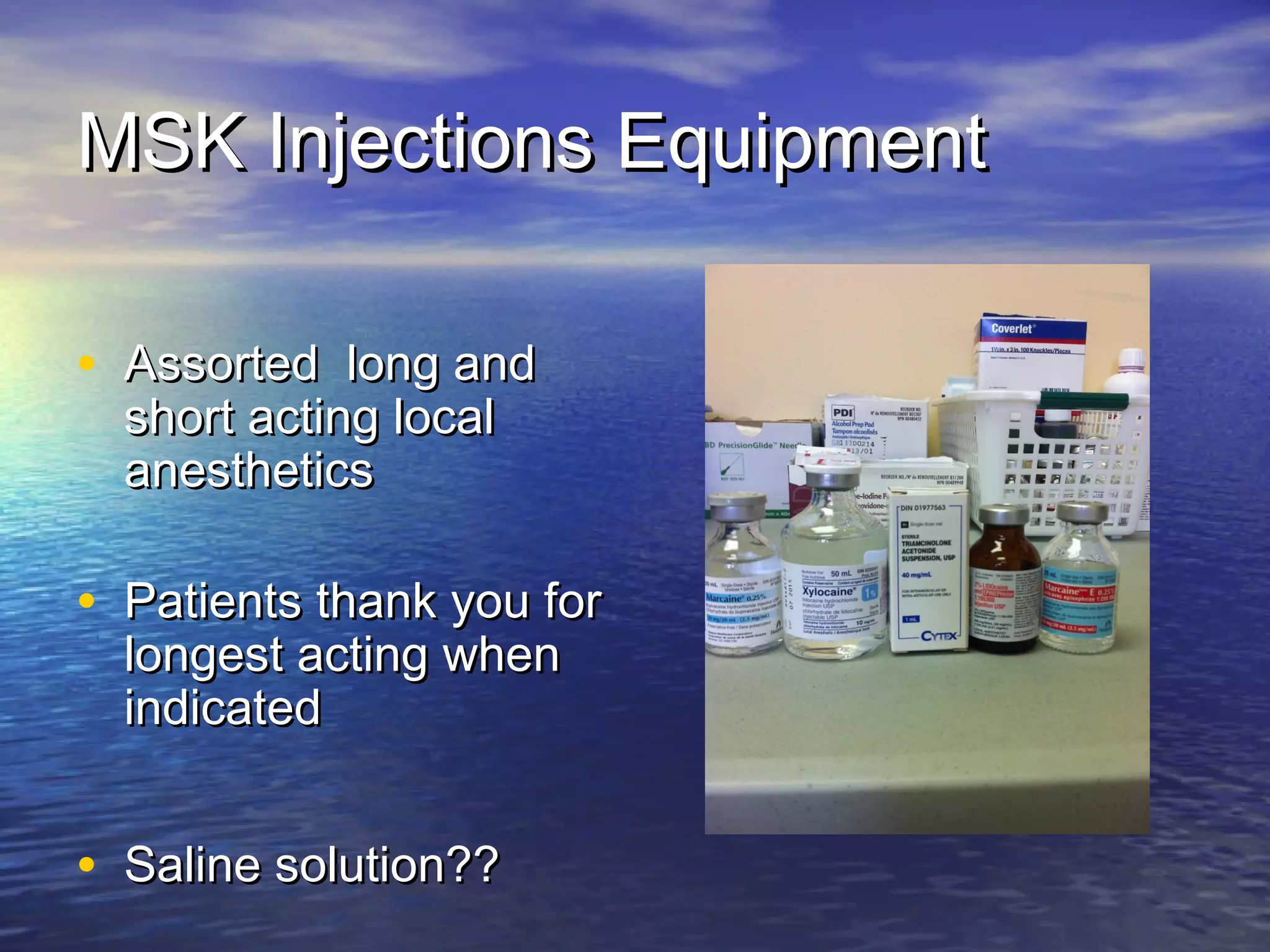 Musculoskeletal injections | PPT