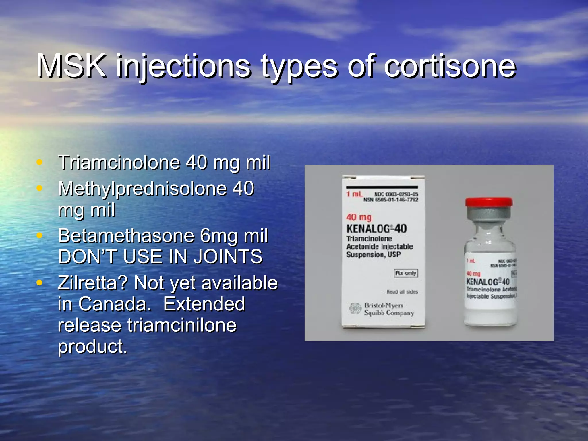 Musculoskeletal injections | PPT