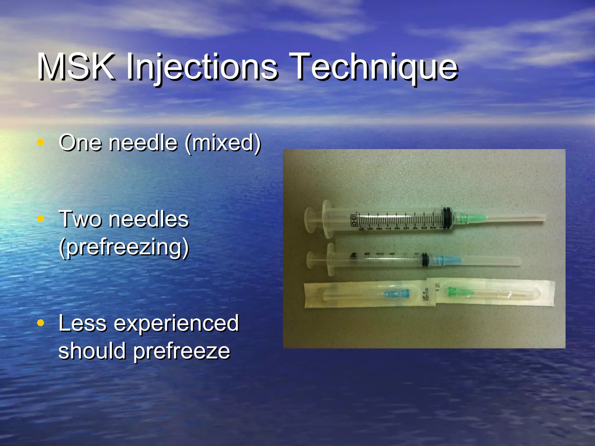 Musculoskeletal injections | PPT