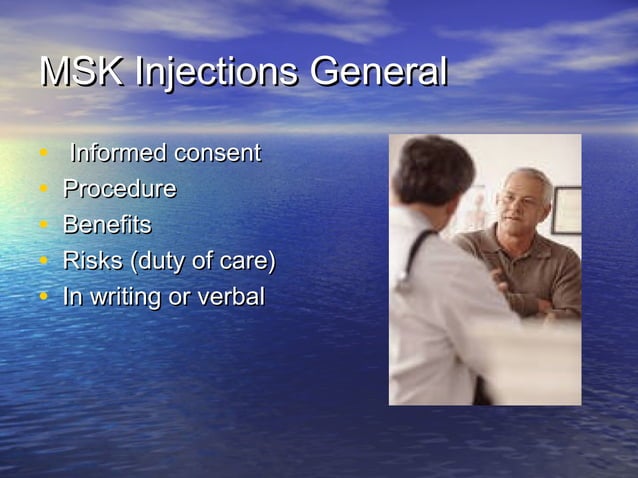 Musculoskeletal injections | PPT