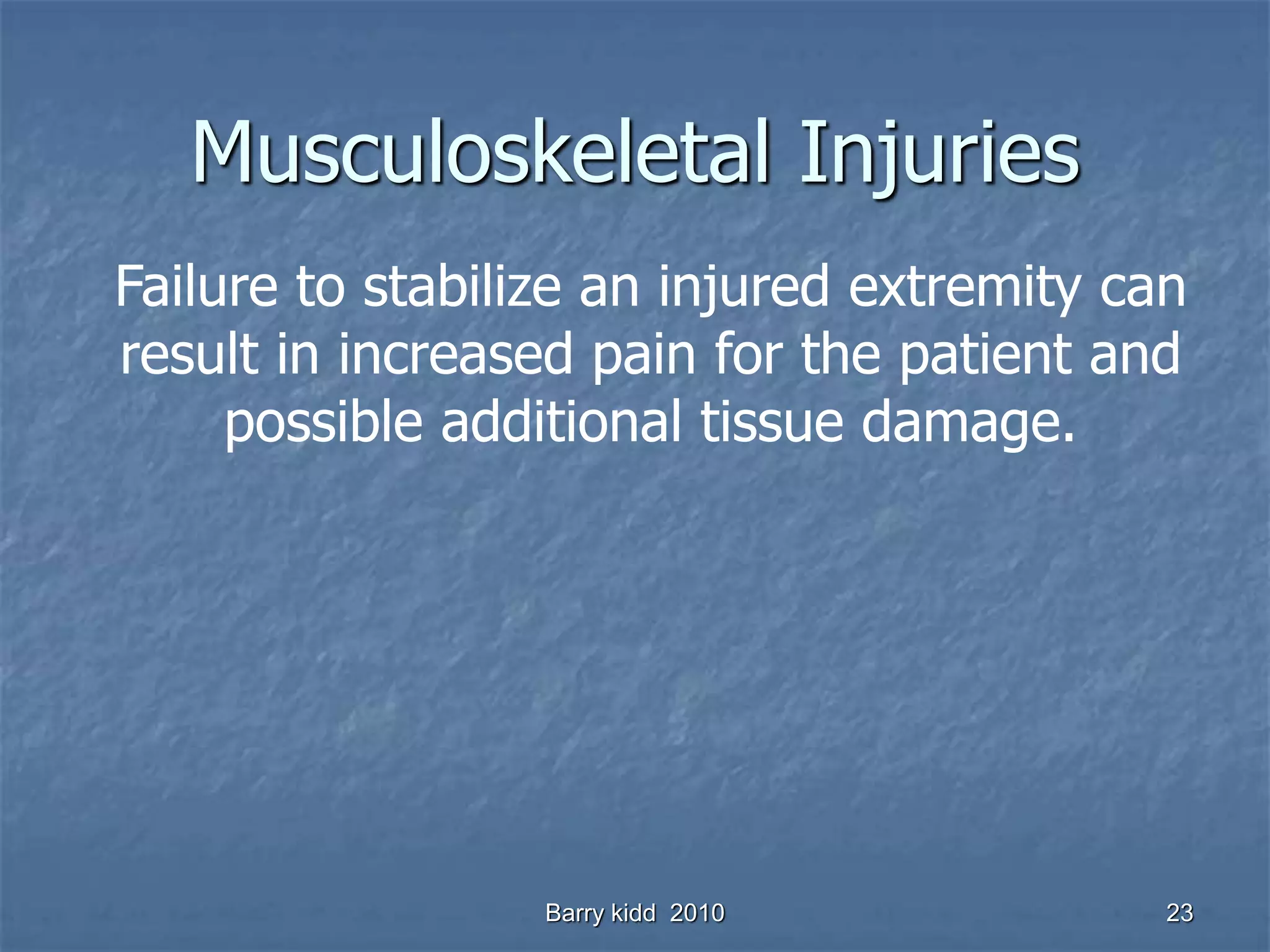 Musculoskeletal injuries | PPT