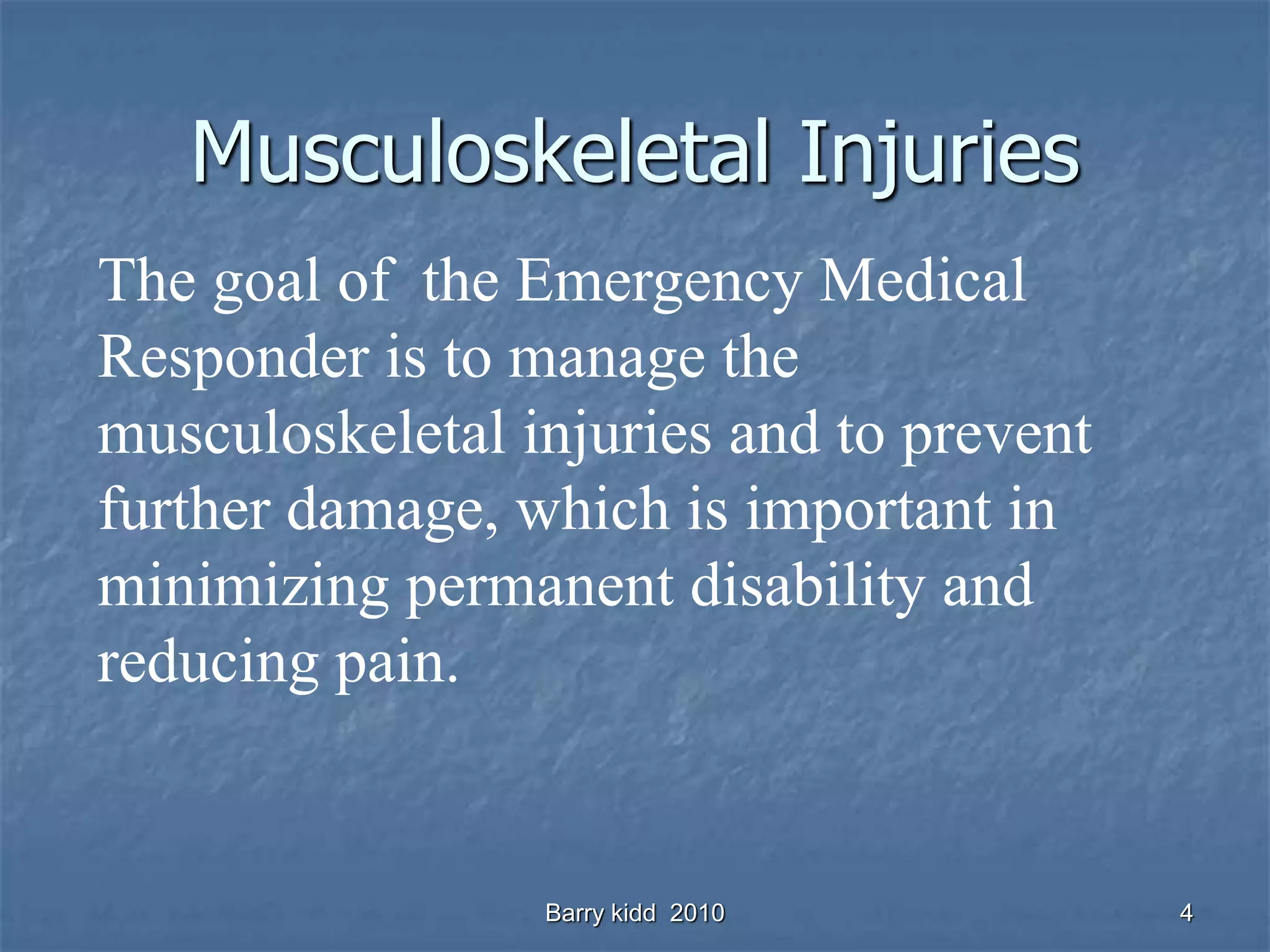Musculoskeletal injuries | PPT