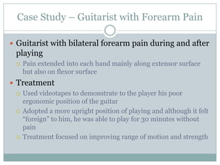 Musculoskeletal Injuries In Musicians 2008 | PPTX