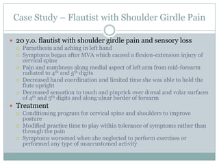 Musculoskeletal Injuries In Musicians 2008 | PPTX