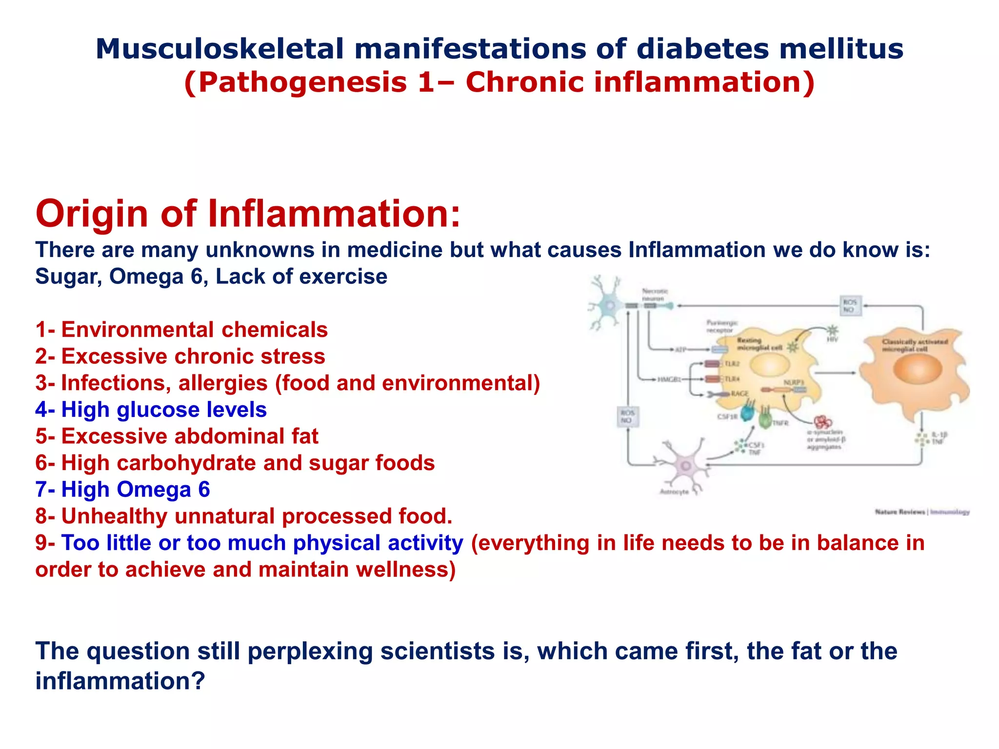 Musculoskeletal manifestations of diabetes mellitus | PPTX