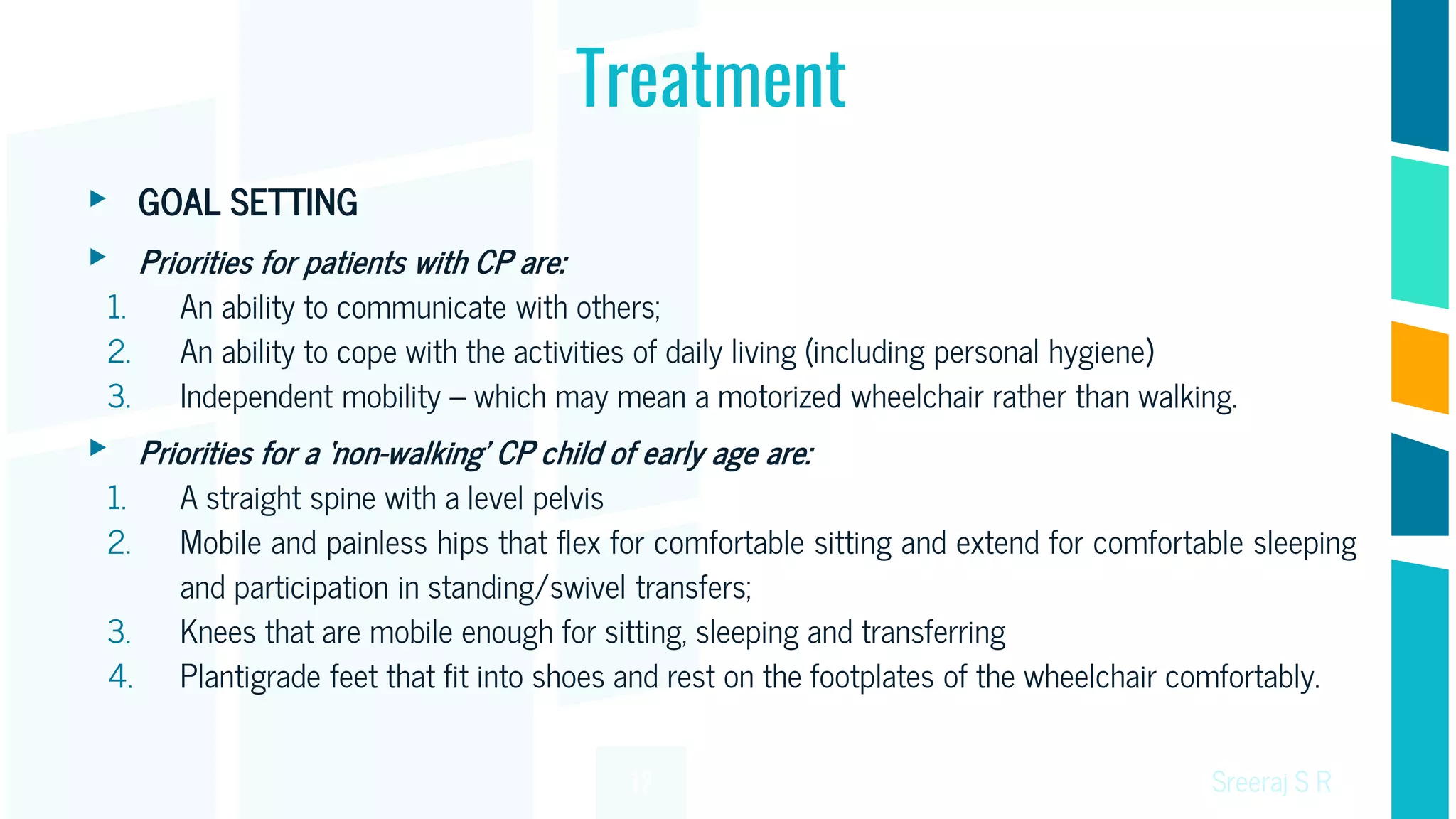 Physiotherapy Management in Cerebral Palsy | PPTX