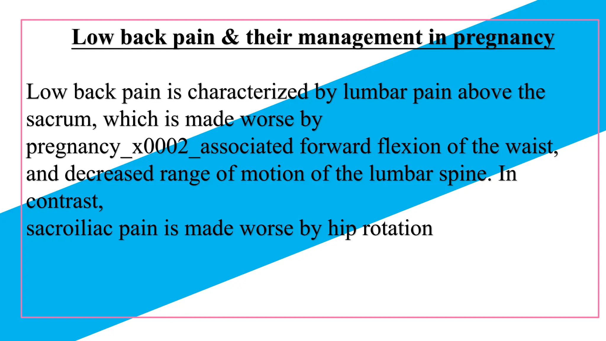 Musculoskeletal Problem in Obstetrics.pptx