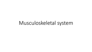Musculoskeletal system revision notes | PDF