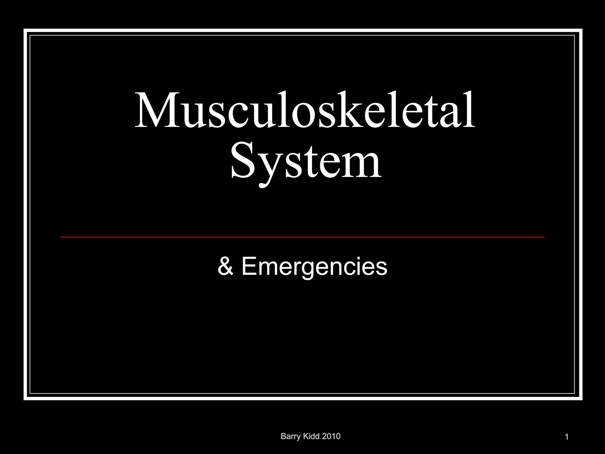 Musculoskeletal system | PPT