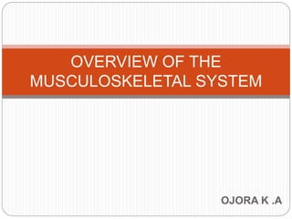 Overview of the Musculoskeletal System | PPT