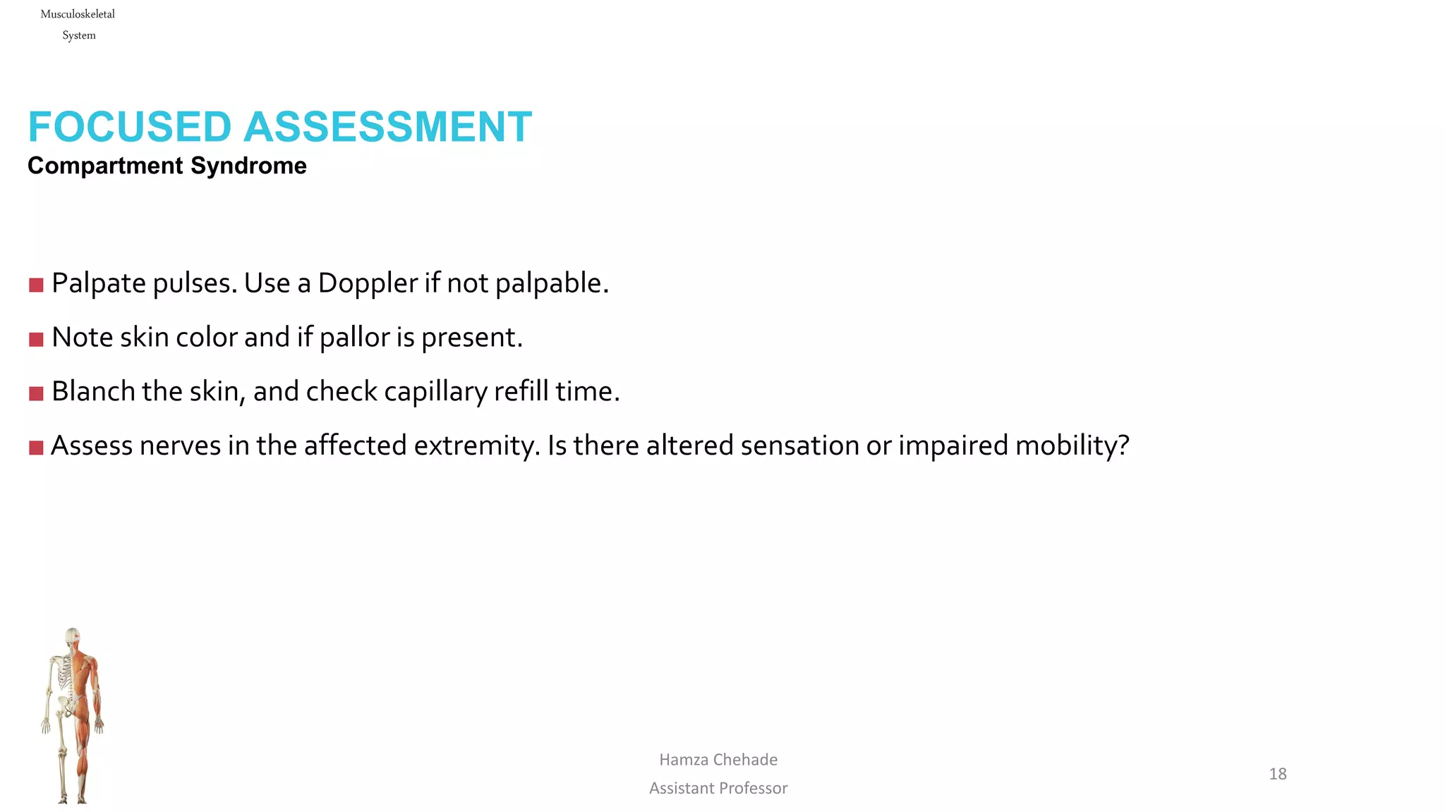 Musculoskeletal system assessment, diagnosis and disorders l | PPTX
