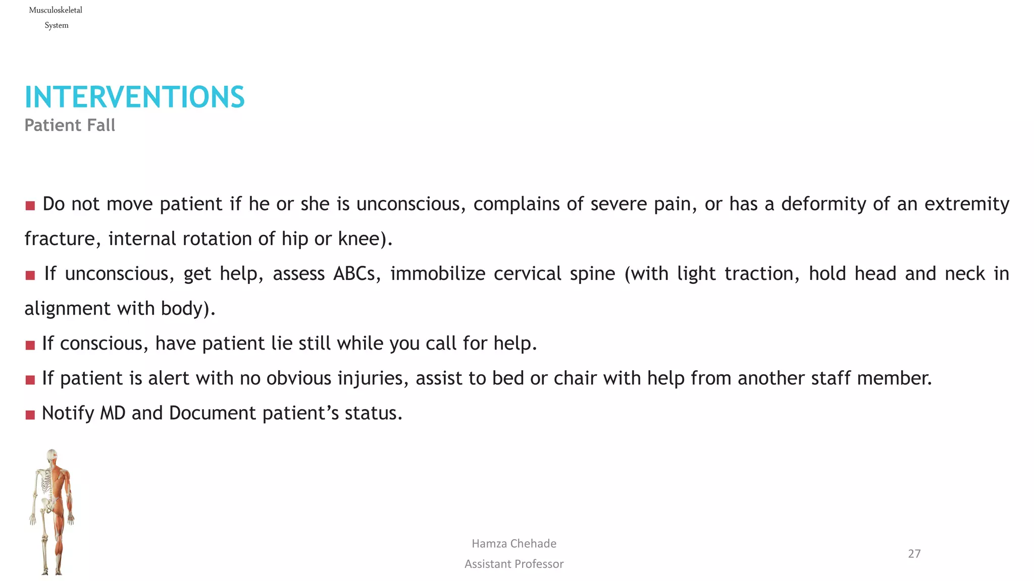 Musculoskeletal system assessment, diagnosis and disorders l | PPTX