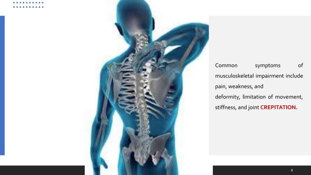 Musculoskeletal system assessment, diagnosis and disorders l | PPT