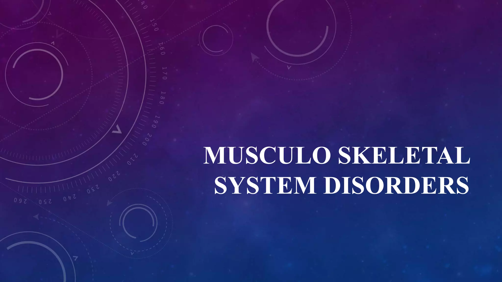 Musculo skeletal disorders.pptx | Bone and Joint Conditions | Diseases ...