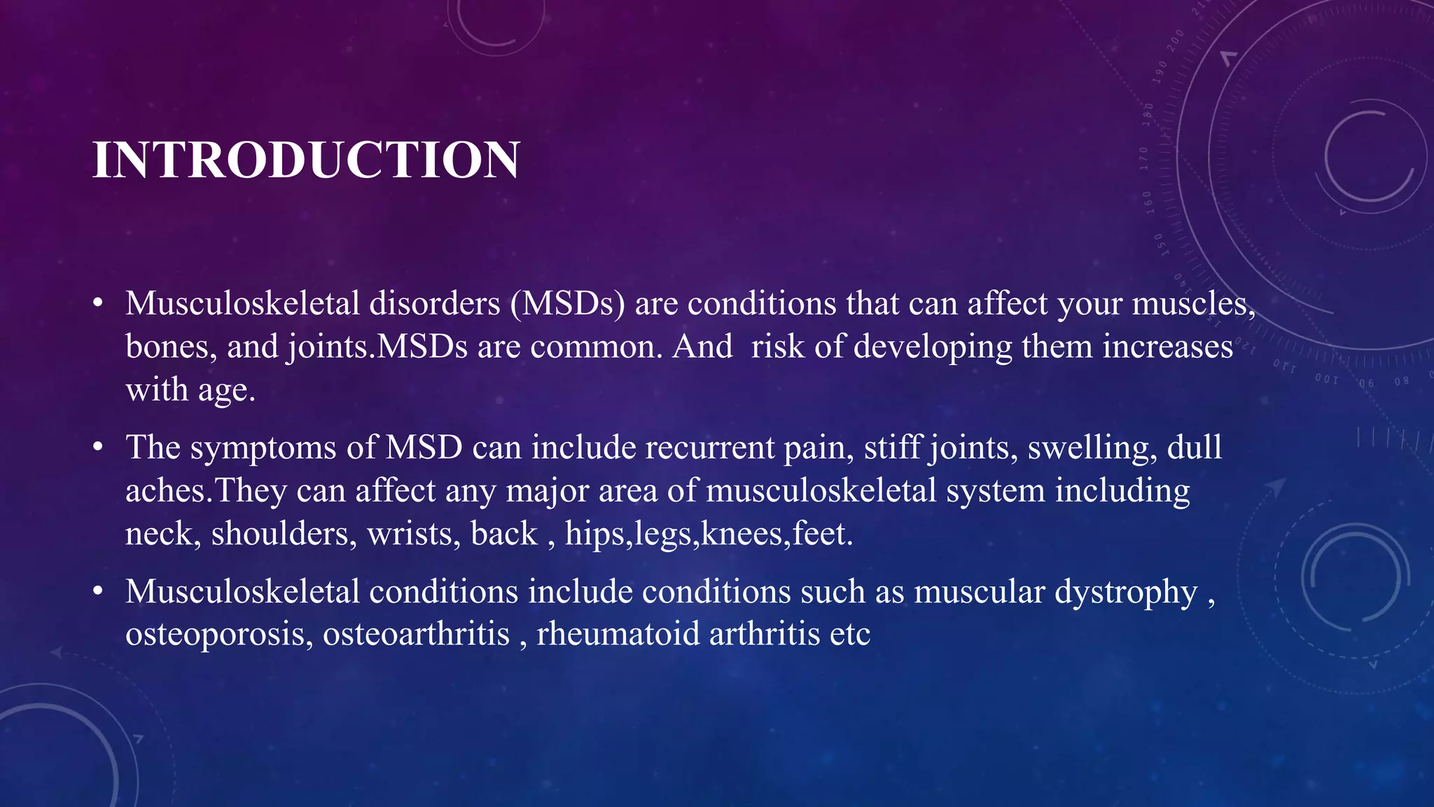 Musculo skeletal disorders.pptx