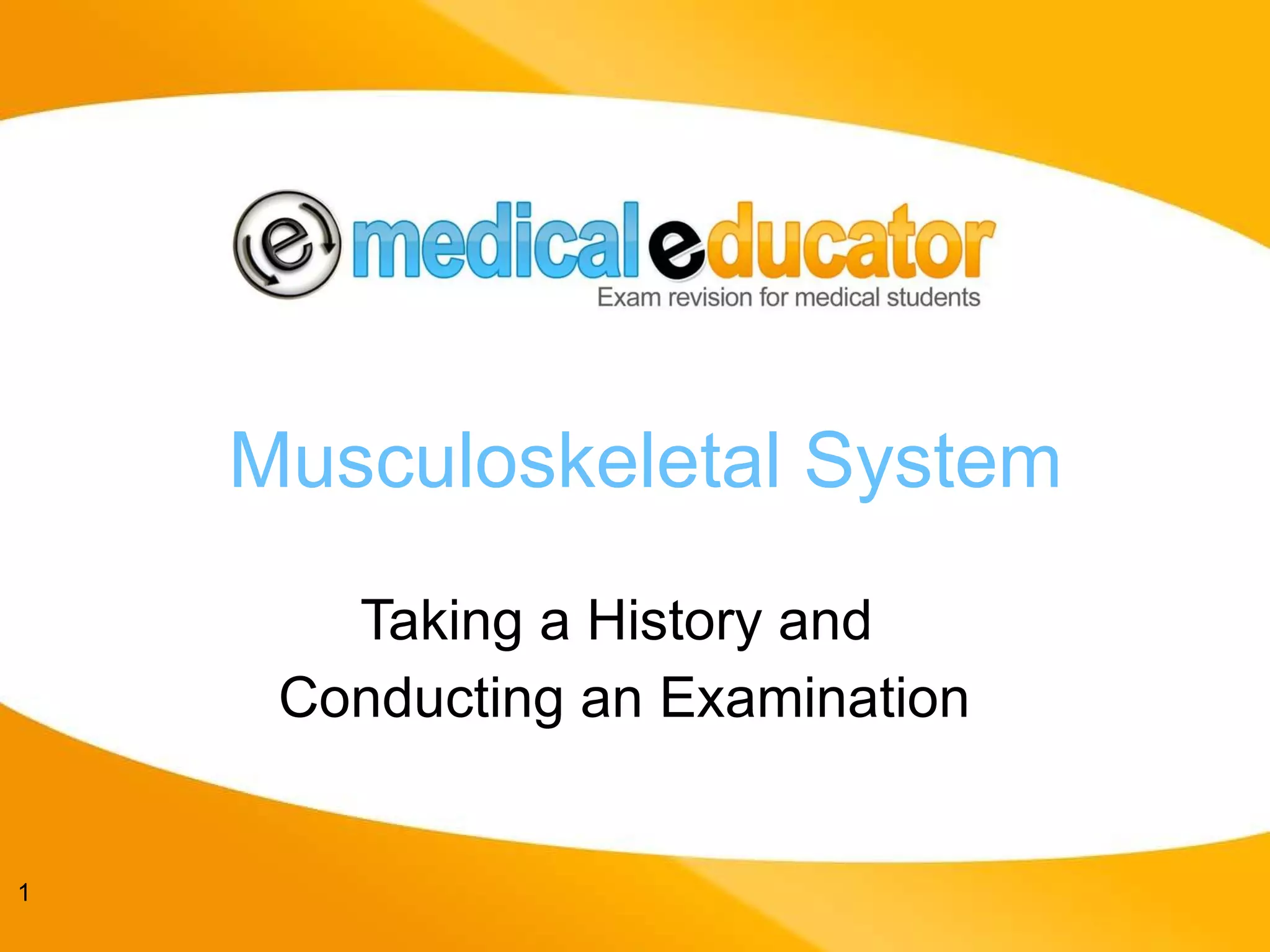 Conducting a musculoskeletal examination | PPT