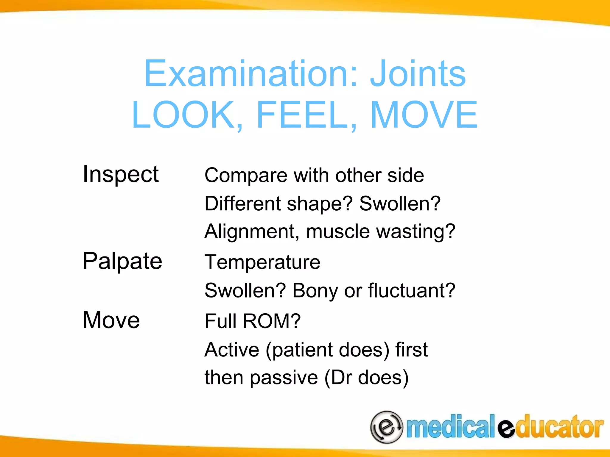 Conducting a musculoskeletal examination | PPT