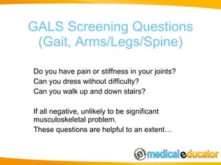 Conducting a musculoskeletal examination | PPT