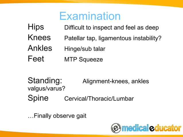 Conducting a musculoskeletal examination | PPT