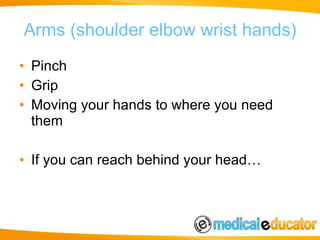 Conducting a musculoskeletal examination | PPT