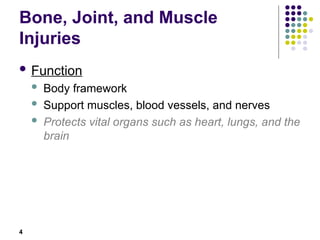 Musculo skeletal trauma. Bone, Joint, and Muscle Injuries | PPT