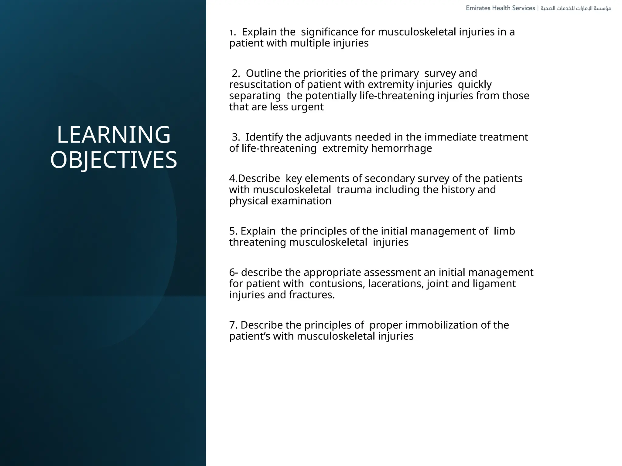 musculoskeletal trauma lecture presentation | PPTX