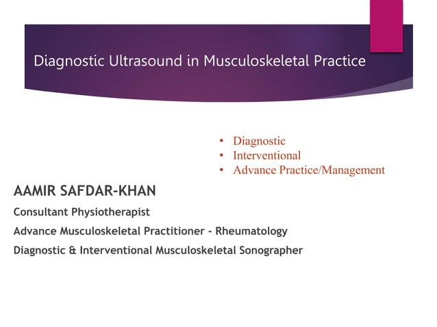 MSK Ultrasound and Guided Injections in Private Practice | PPTX